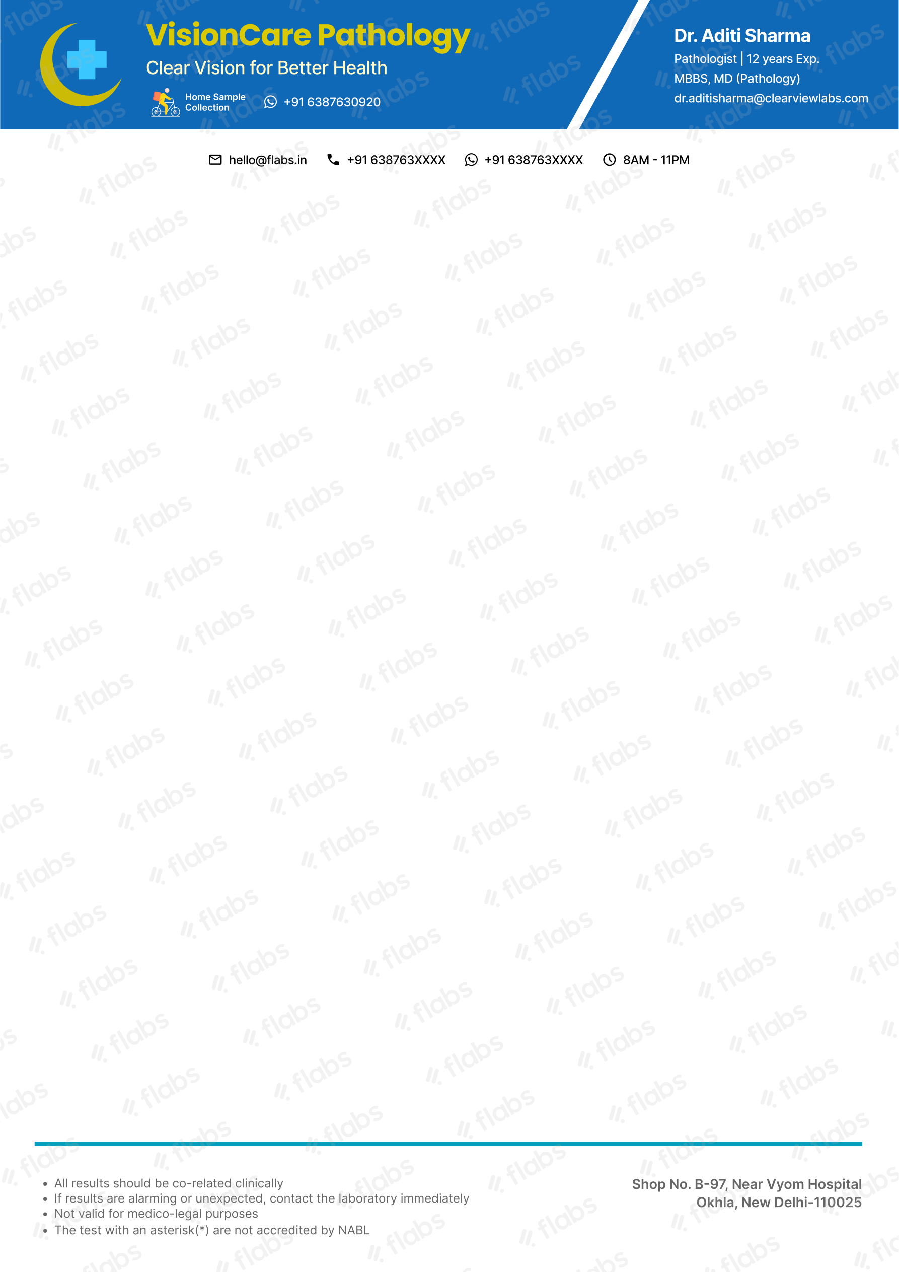 Pathology Lab Letterhead