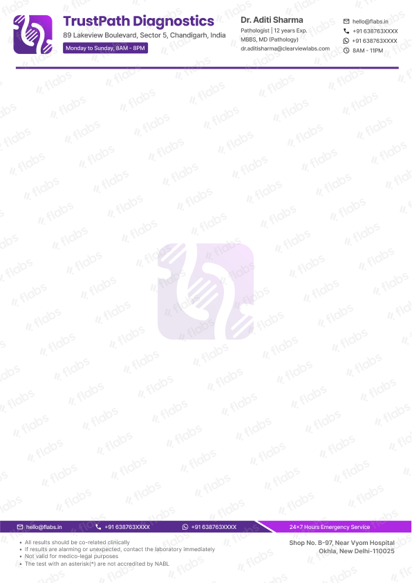 Pathology Lab Letterhead