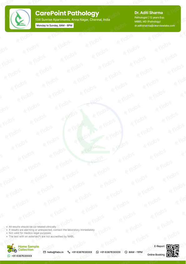 Pathology Lab Letterhead