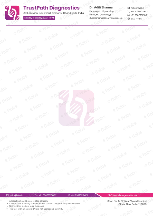 Pathology Lab Letterhead